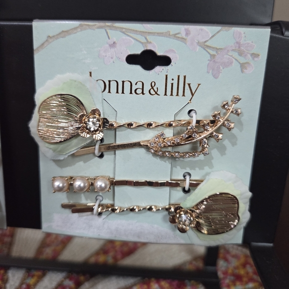 lonna & lilly | Accessories | Lonna Lilly Gold And Pearl Hair Pins Set ...